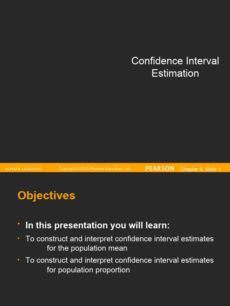 Confidence Interval Presentation | PDF