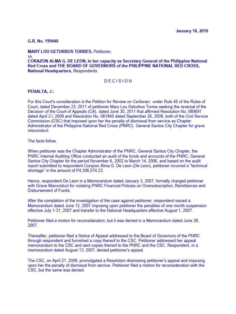 781 SCRA 110 Torres Vs de Leon | PDF | International Red Cross And Red ...