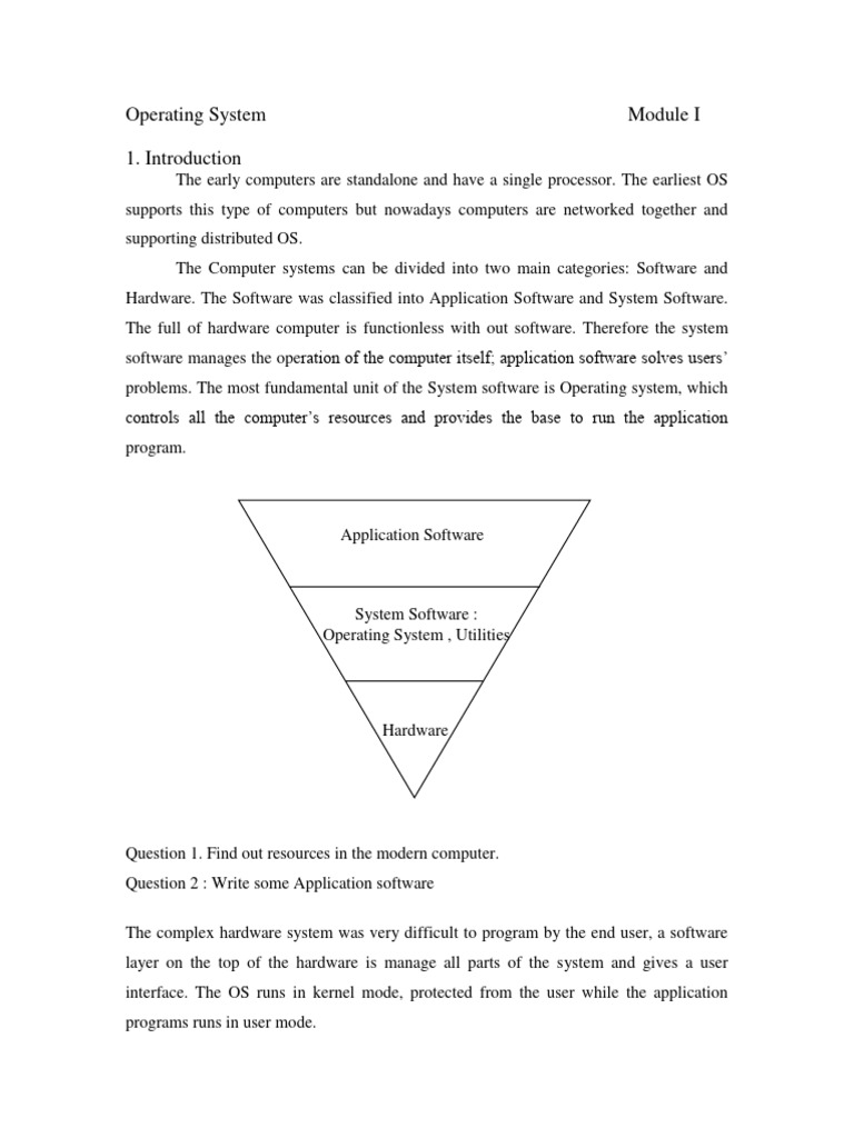 Module 1 | PDF | Process (Computing) | Operating System