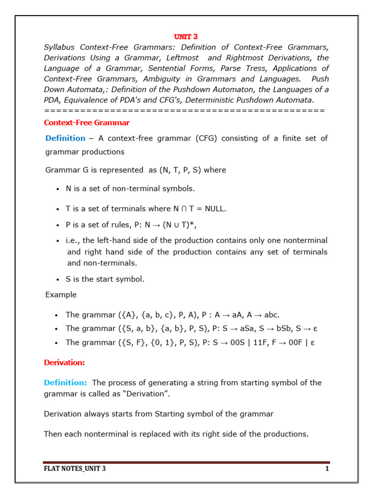 Flat - Unit 3 | Download Free PDF | Theoretical Computer Science | Applied Mathematics