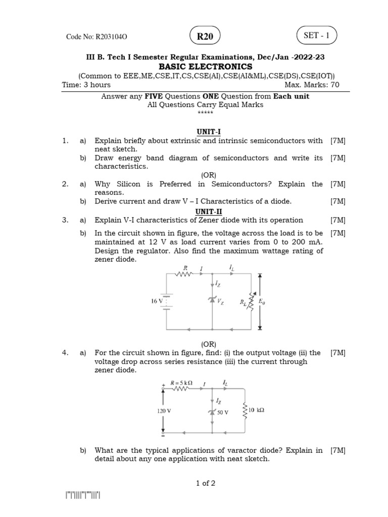Basic Electronics Jan 2023 | PDF | Field Effect Transistor | Bipolar ...