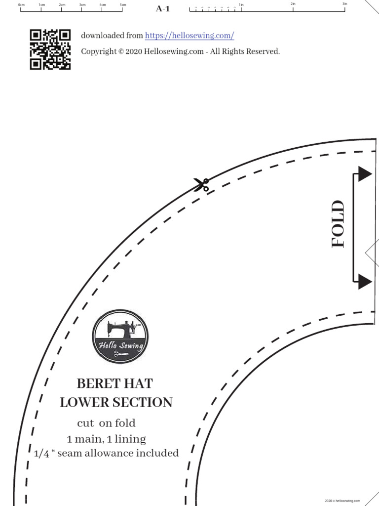French Beret Hat Pattern v1 | PDF