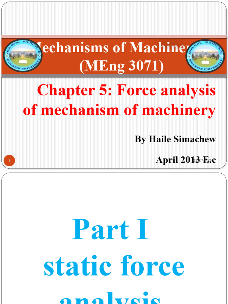 Chapter 6 Force Analysis of The Mechanism | PDF | Force | Torque