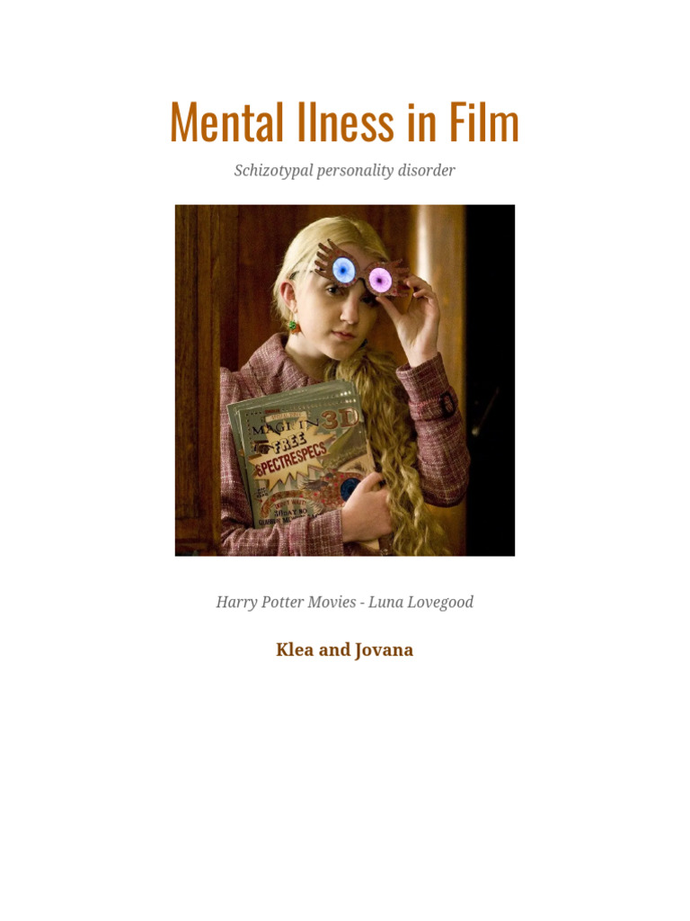 Mental Illness in Film | PDF | Harry Potter | Mental Disorder