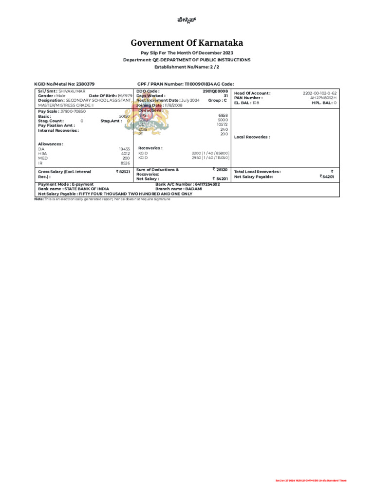 View Payslip | PDF | Payments