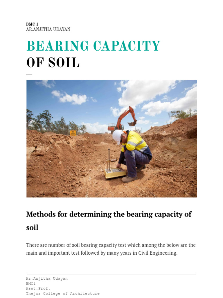 Bmc1-Bearing Capacity of Soil | PDF | Foundation (Engineering) | Soil