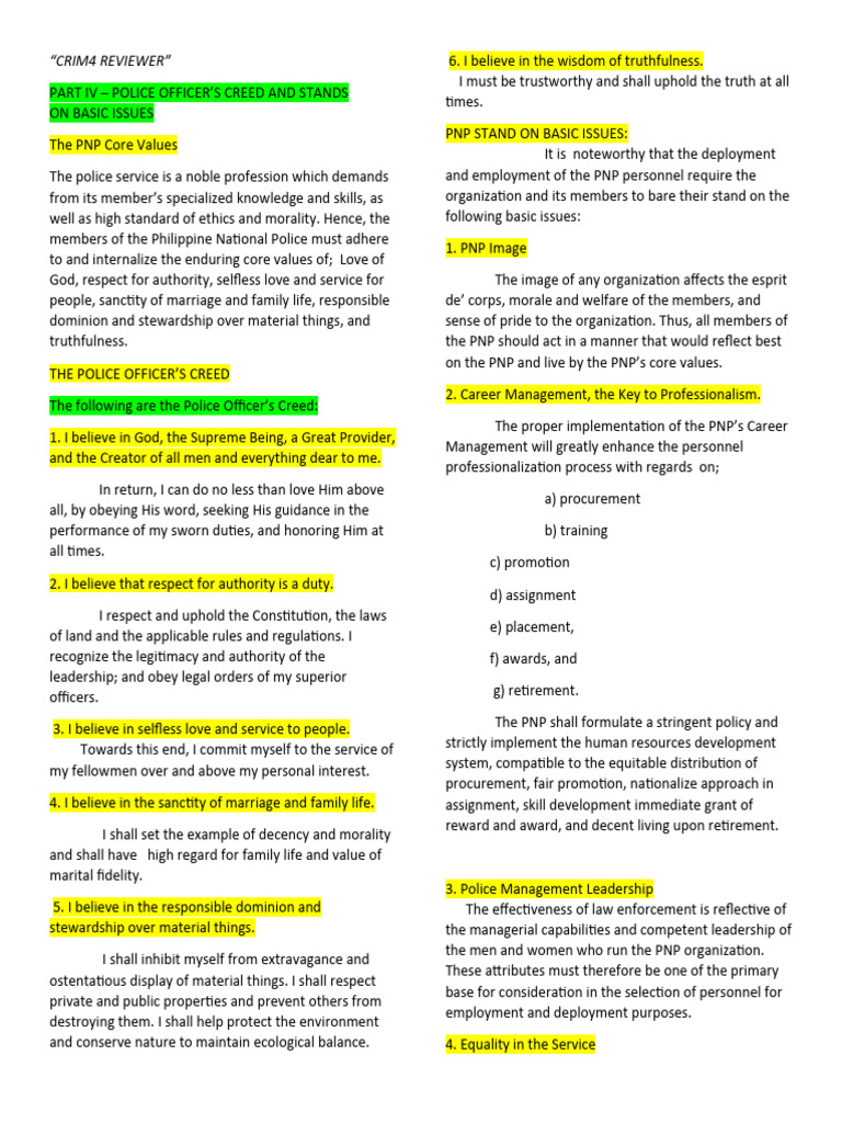 CRIM4MIDTERM | PDF | Police | Loyalty