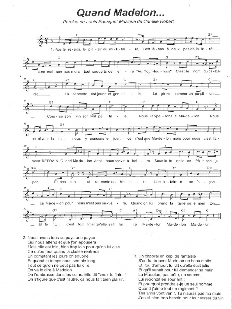 Partition Madelon | PDF