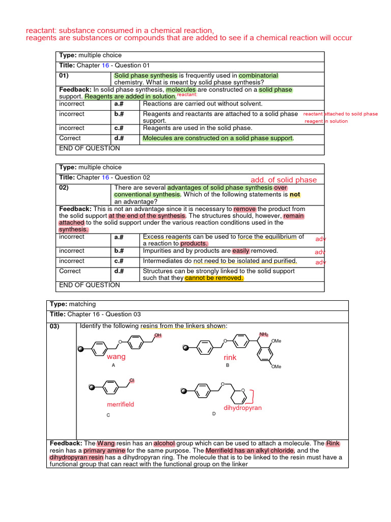 Combinatorial and Parallel Synthesis TB | PDF