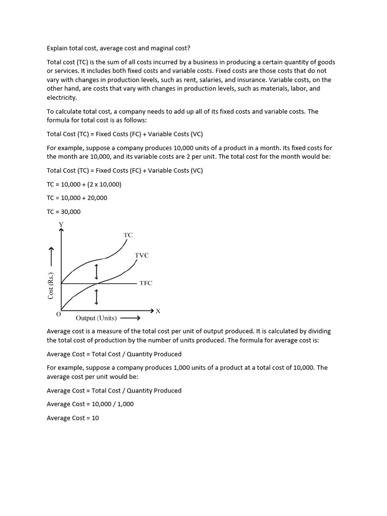 Explain Total Cost | PDF | Finance & Money Management | Technology ...