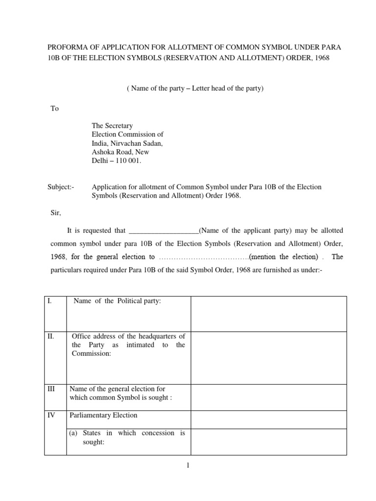 10B Revised Proforma | PDF | Common Law | Elections