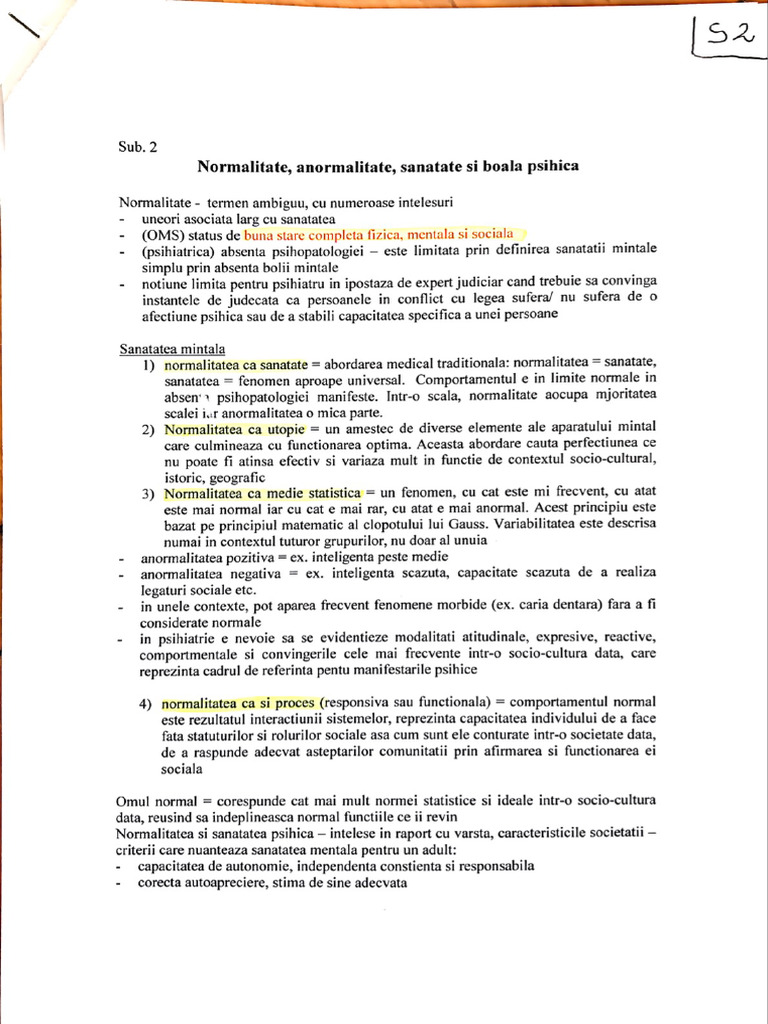 Normalitate, Sanatate, Boala | PDF