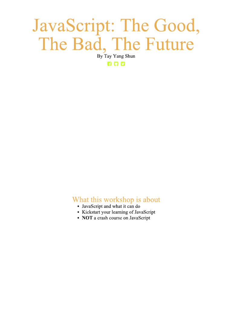 05.1. Javascript Workshop | PDF