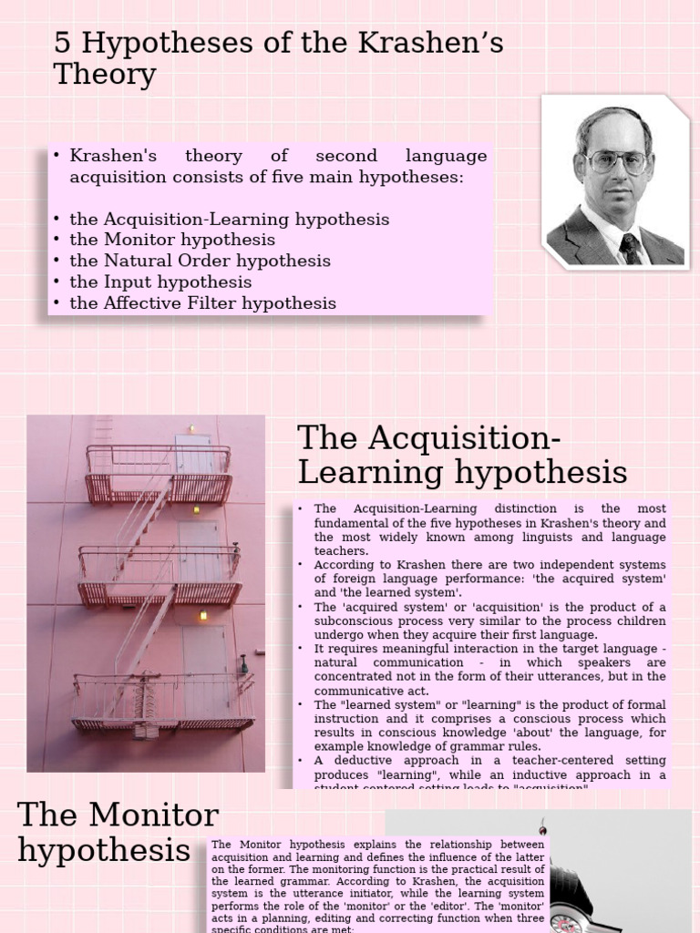 5 Hypotheses of the Krashens Theory | PDF | Second Language Acquisition ...