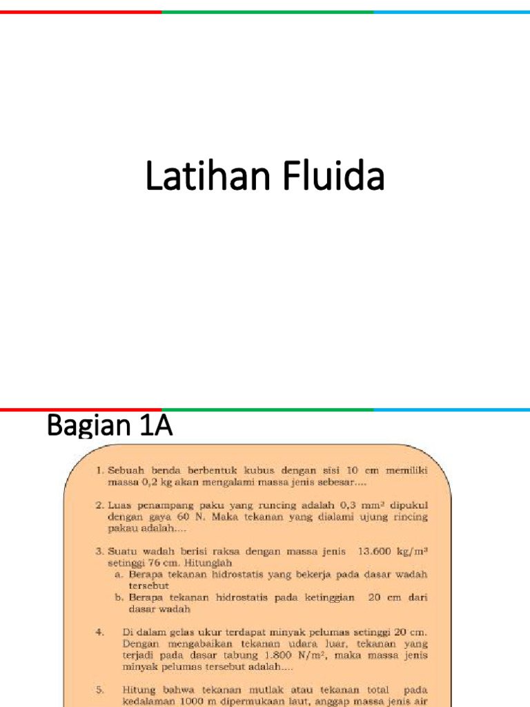 Latihan Fluida Dasar | PDF