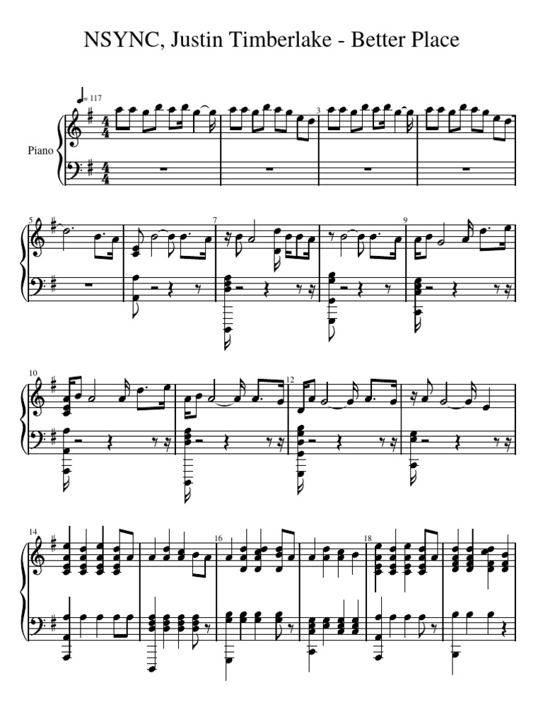 NSYNC, Justin Timberlake - Better Place | PDF