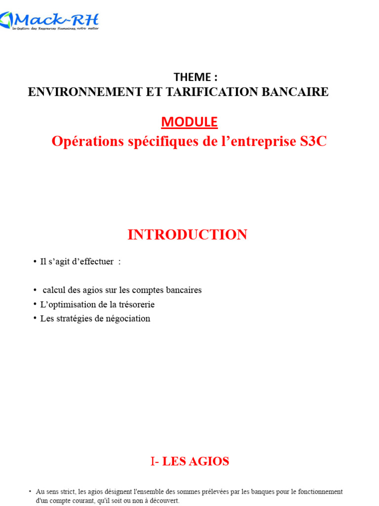 Formation s3c Module 4 | PDF | Banques | Crédit