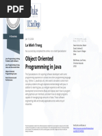 Infosys - Programming With JAVA | PDF