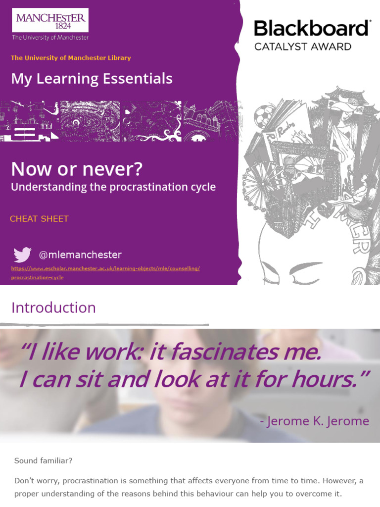 procastination-cycle-cheat-sheet | PDF | Procrastination | Professional Skills