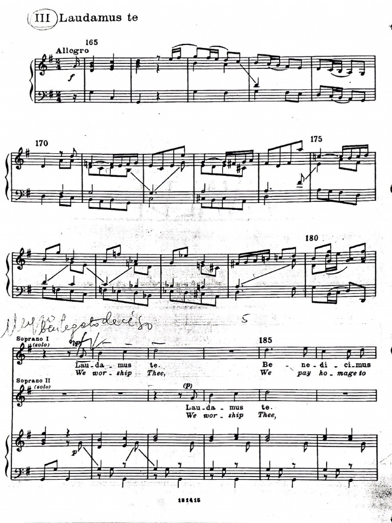 Laudamus Te - Vivaldi-Gloria | PDF