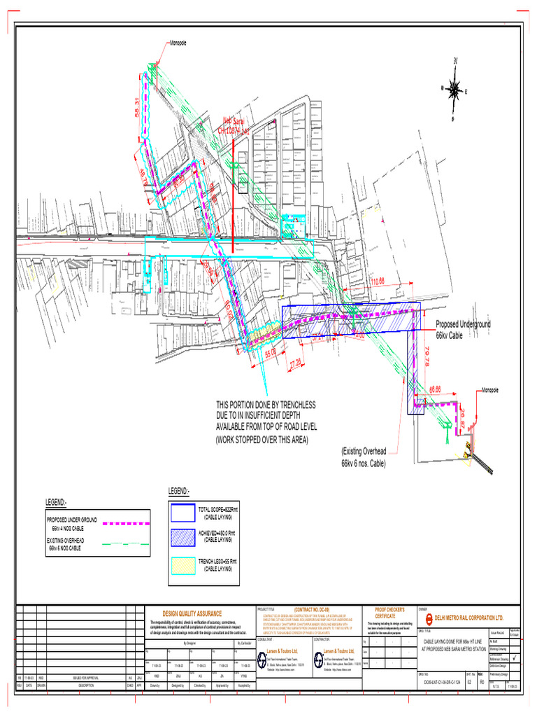 66 KV Progress Drawing (Cable Laying) - 23022023 | PDF