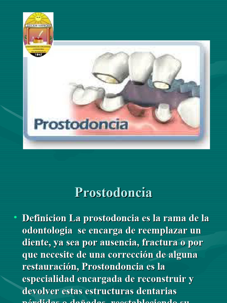 PROSTODONCIA | PDF | Dentadura postiza | Implante dental