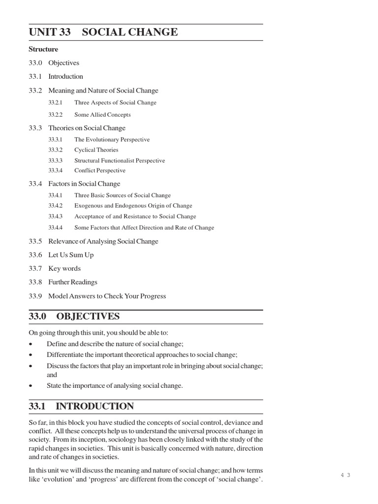Unit-33 - Social Change | PDF