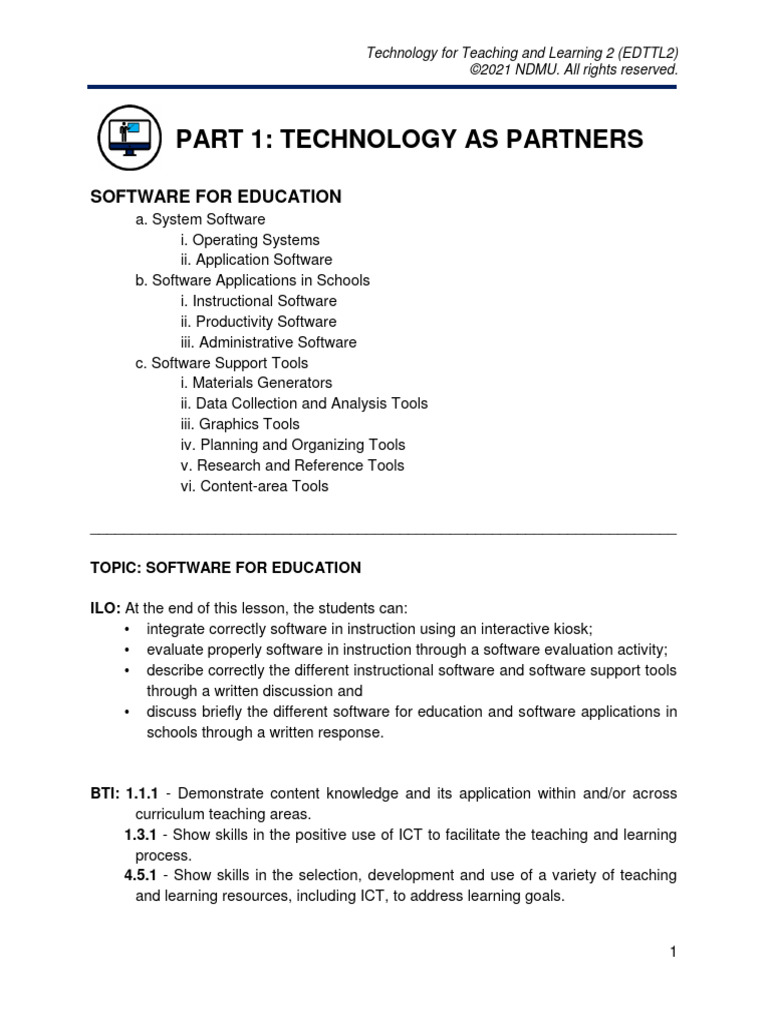 TTL2 - Module Body | PDF | Distance Education | Educational Technology TTL2 - Module Body | PDF | Distance Education | Educational Technology