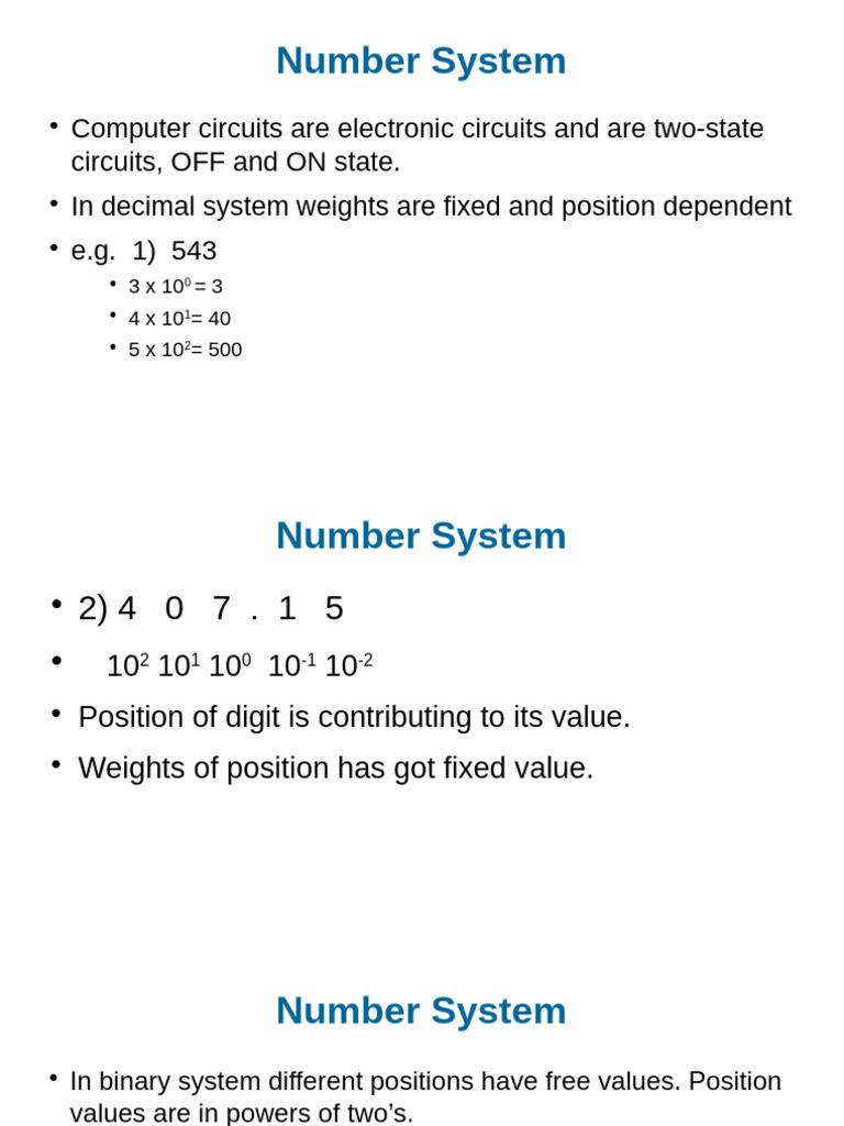 Number System | Download Free PDF | Arithmetic | Computer Architecture