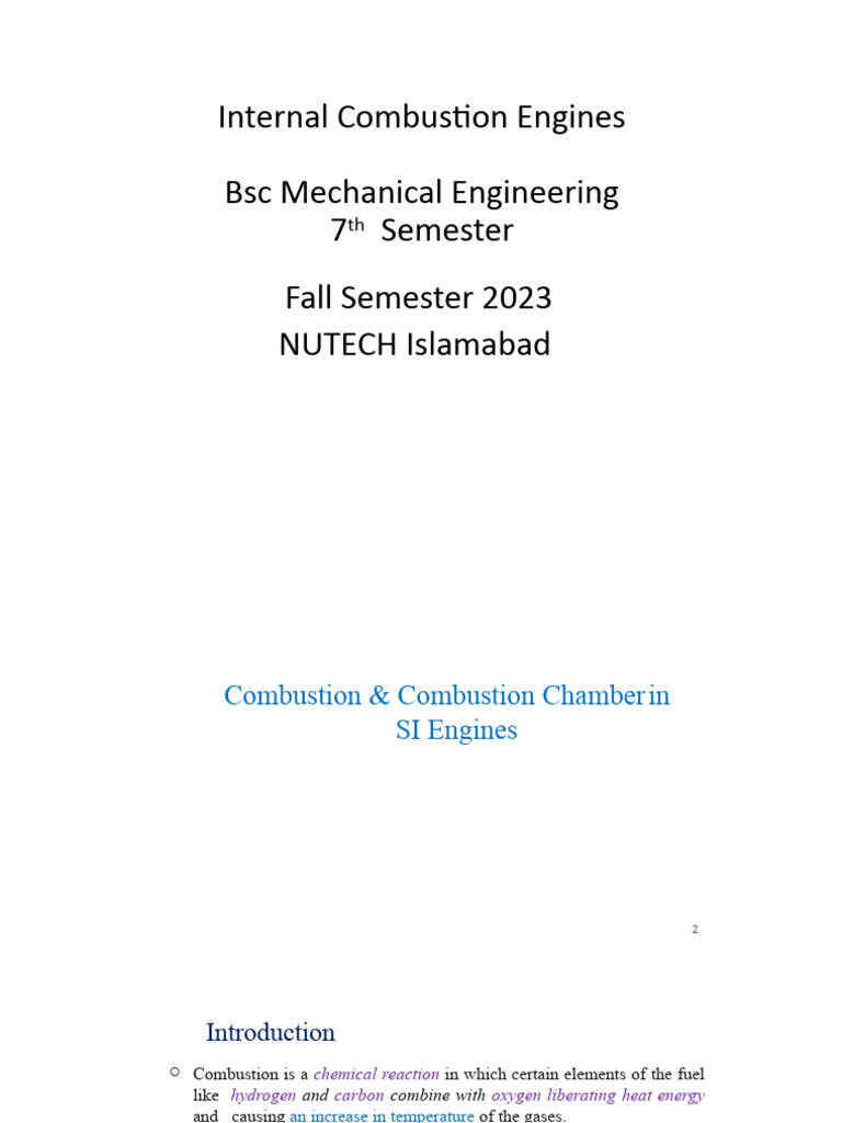 Combustion + Chamber | PDF | Internal Combustion Engine | Combustion