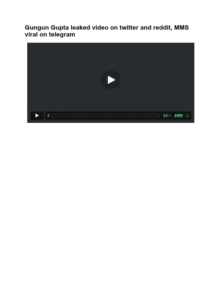 Gungun Gupta Leaked Video On Twitter and Reddit, MMS Viral On Telegram | PDF