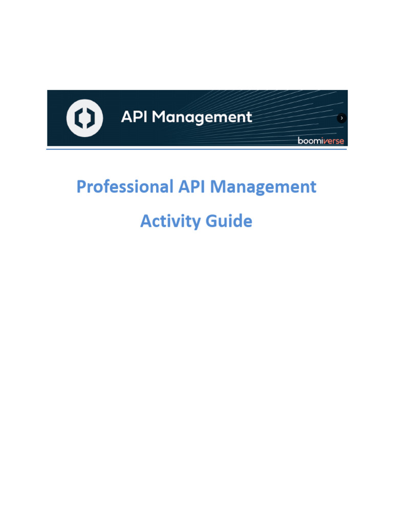 API Management Activity Guide-Oct2023 | PDF | Installation (Computer Programs) | Proxy Server