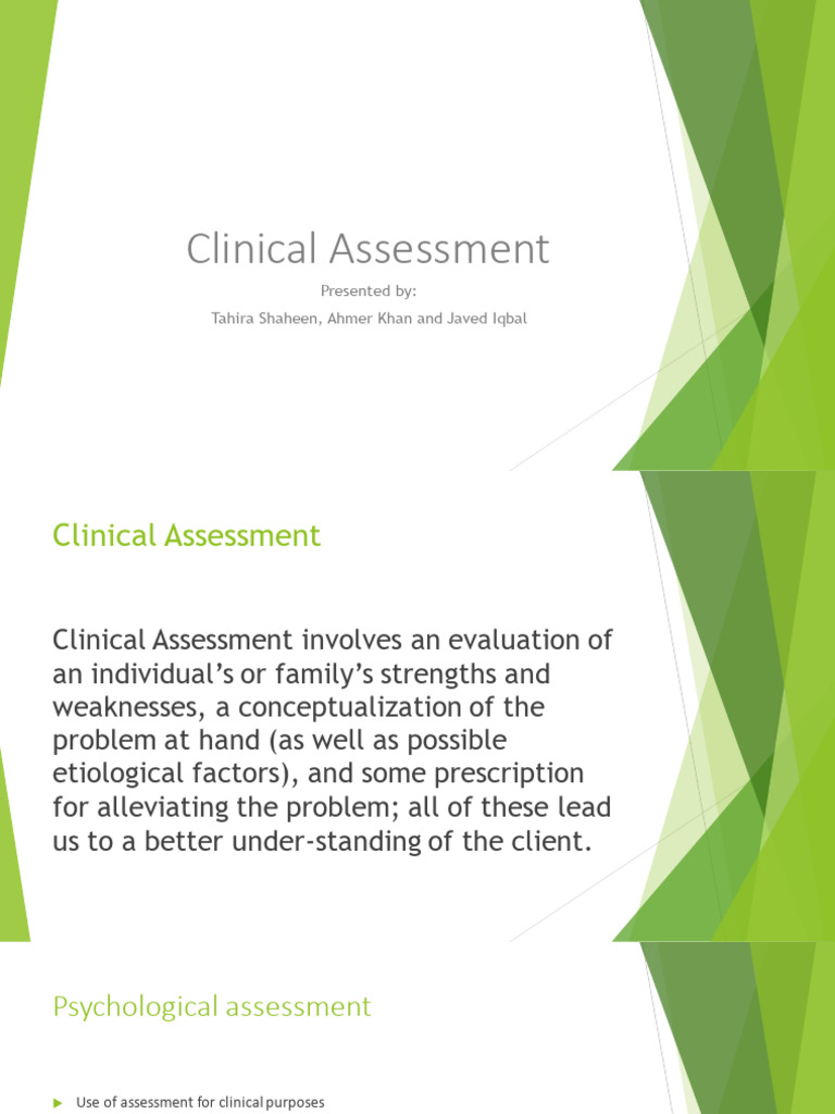 Clinical Assessment Overview and Process | PDF | Psychology | Clinical ...