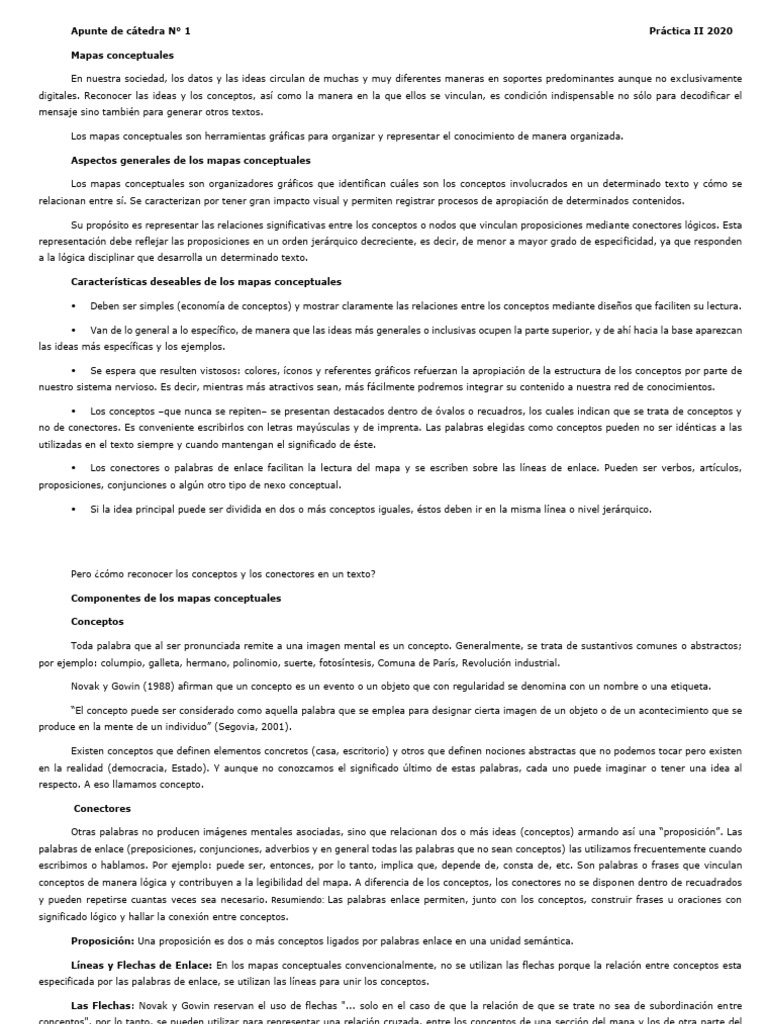Apunte de Catedra N 1 Mapas Conceptuales | PDF | Ciencia cognitiva