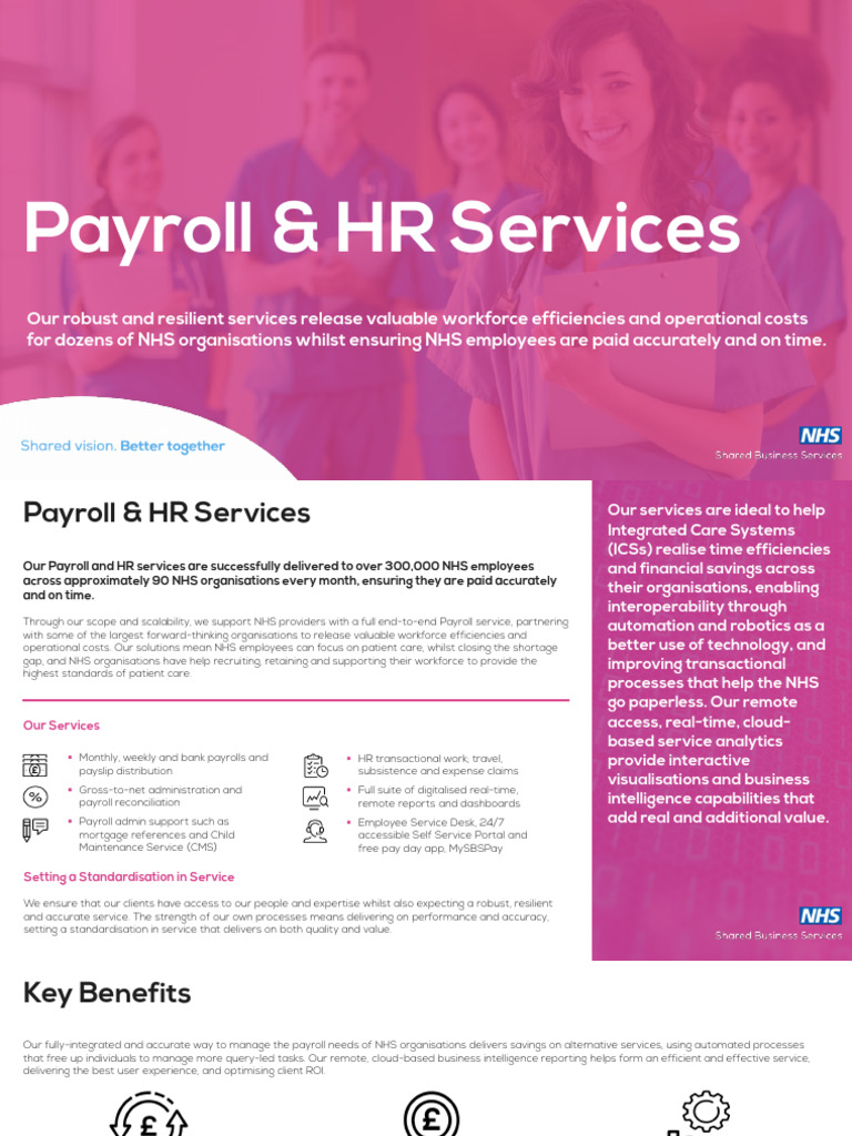 Payroll and HR Services Brochure | PDF | National Health Service | Employment