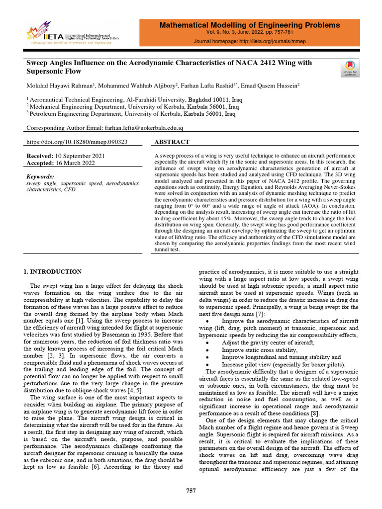 Mathematical Modelling of Engineering Problems: Received: 10 September ...