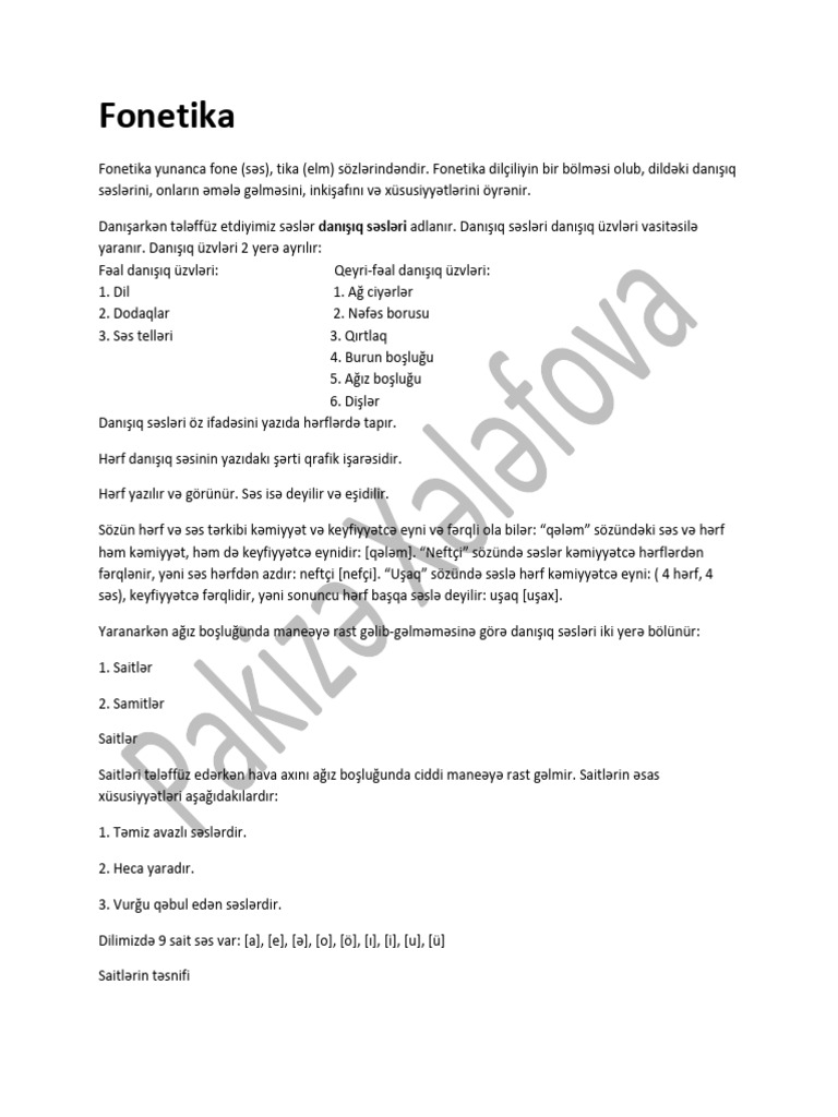 Azerbaycan Dili Qaydalar P.Xələfova | PDF