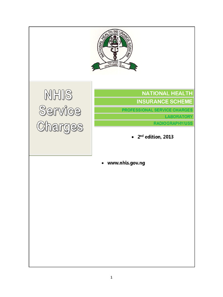 NHIS Service Charges FINAL (2013 ED) | PDF | Vagina | Surgery