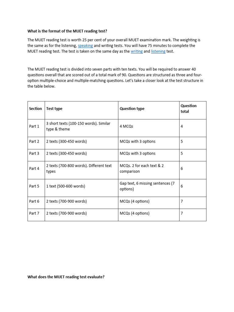 Muet Reading Tips 2023 | PDF