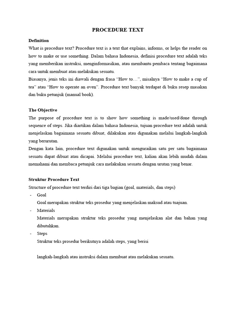 Procedure Text | PDF