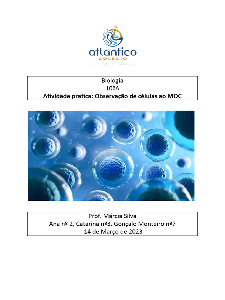 Relatório Laboratorial Biologia | PDF | Célula (Biologia) | Plantas