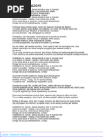 Genzie - Genziara - Tekst I Tłumaczenie Piosenki Na Tekstowo - PL | PDF