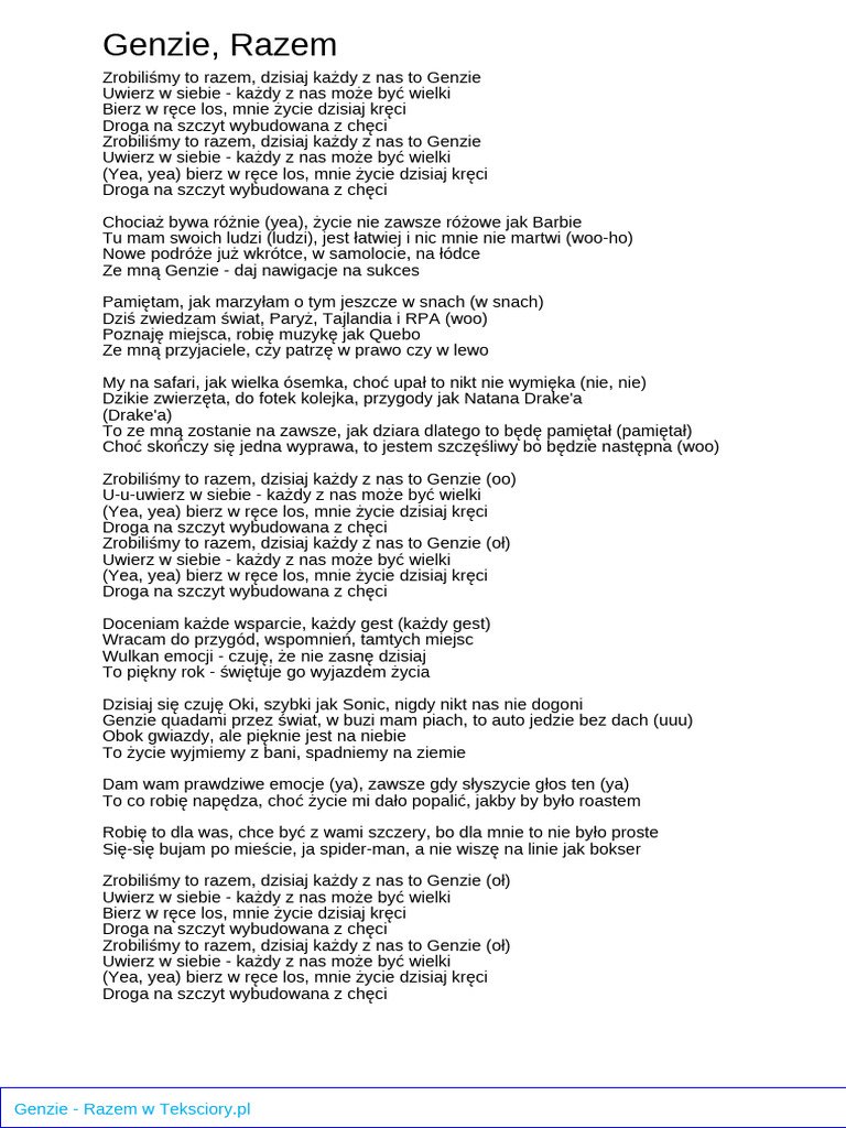 Genzie Razem | PDF
