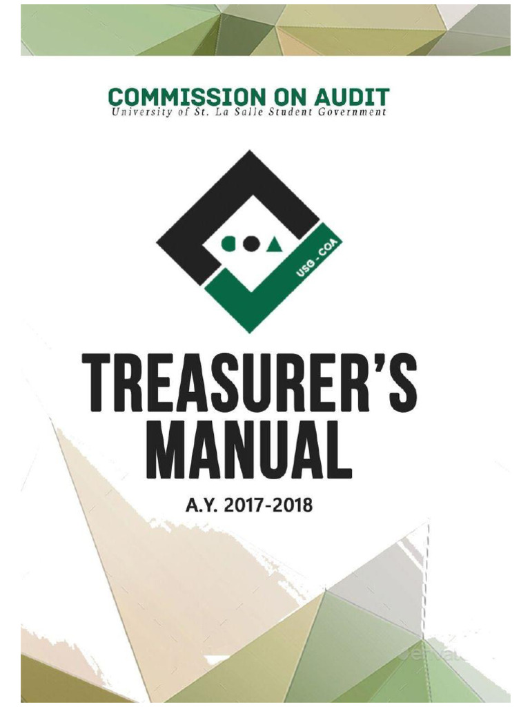 Treasurers Manual SY 2017 2018 | PDF | Credit Card | Audit