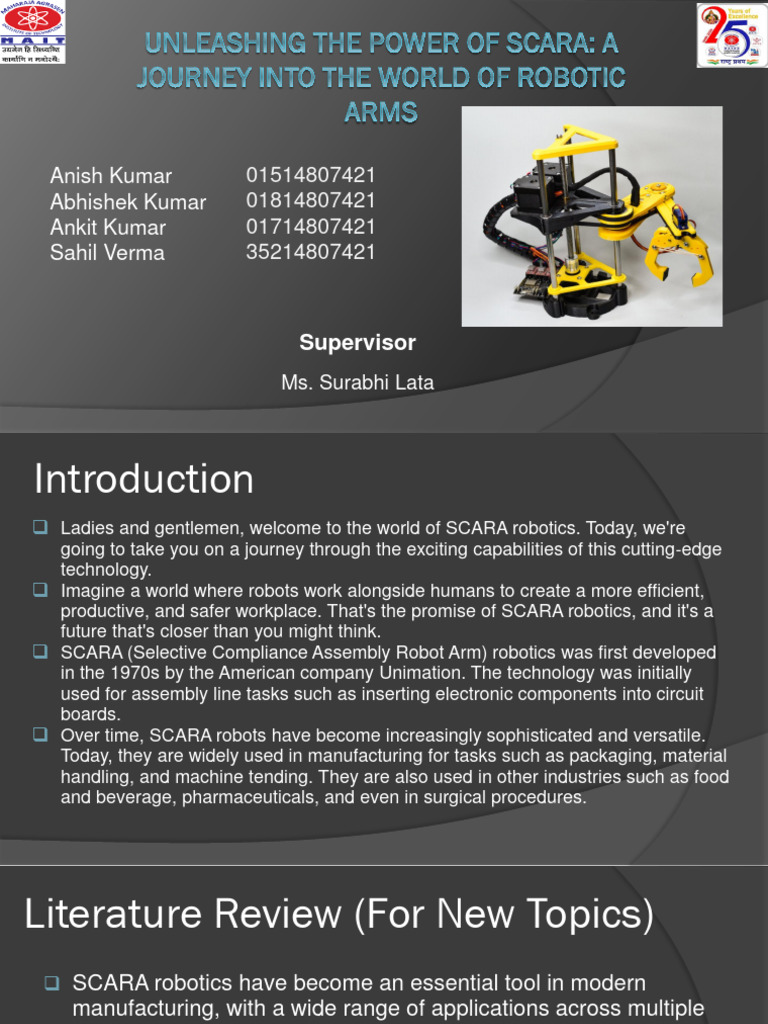 Synopsis Presentation SCARA | PDF | Robotics | Robot
