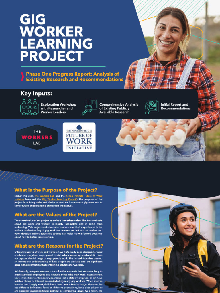 Gig Worker Learning Project — Phase One Progress Report — Analysis of Existing Research and ...