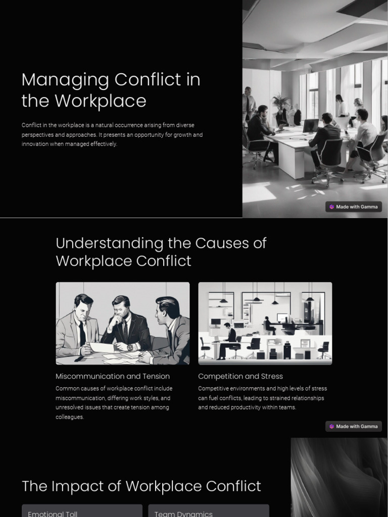 Managing Conflict in The Workplace | PDF | Leadership | Conflict Resolution