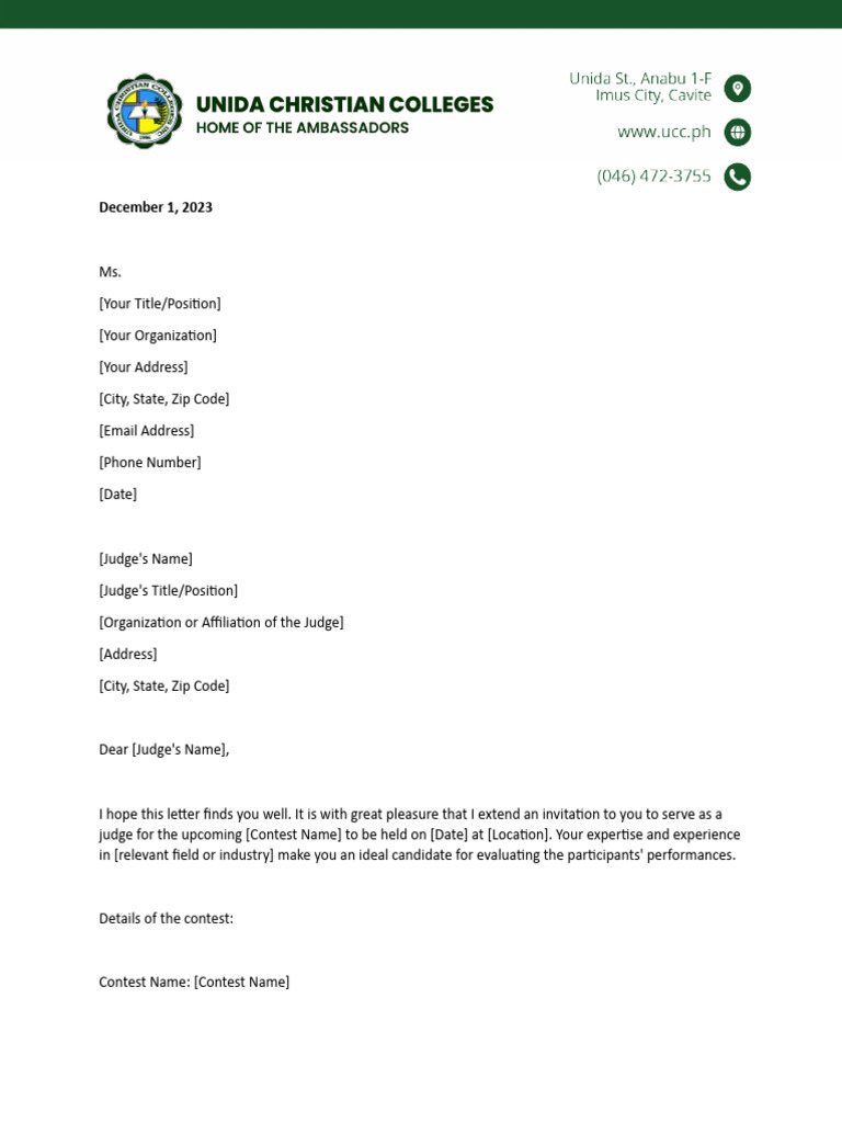 Invitation Letter Template | PDF