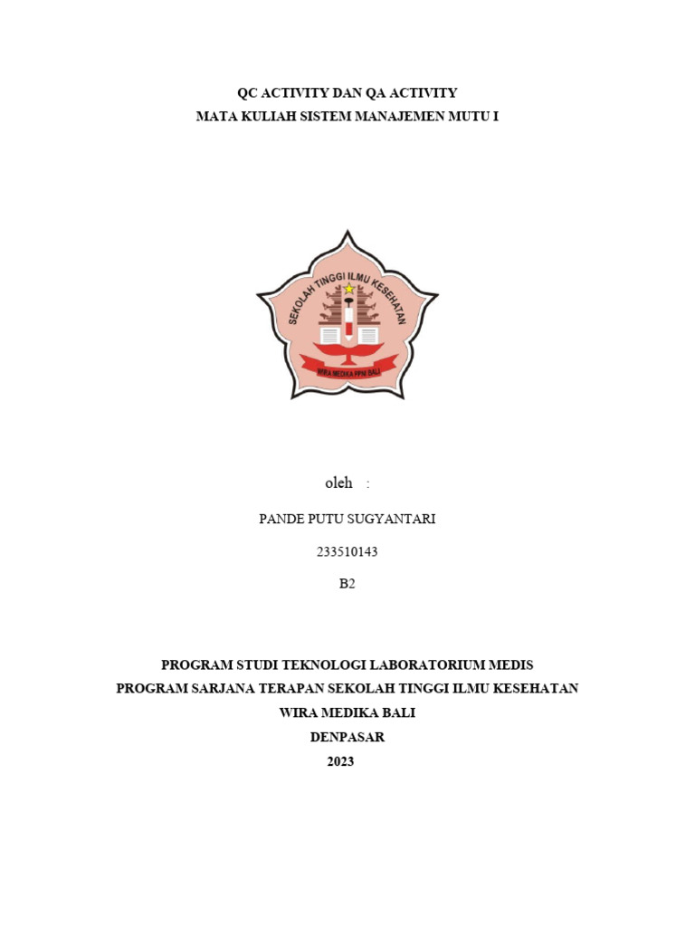 QC Activity Dan Qa Activity | PDF