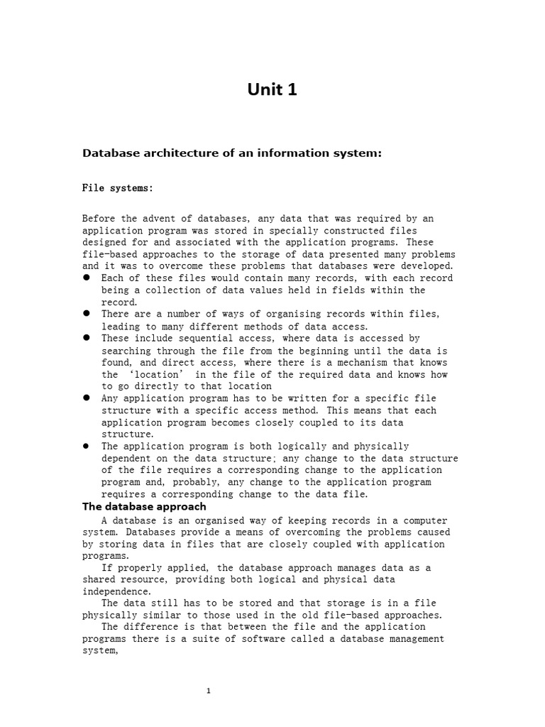 Unit 1 | Download Free PDF | Databases | Conceptual Model